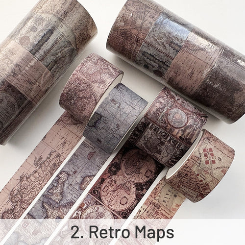 Vintage Maps Posters Washi Tape Set - Premium Decorative Tape for ...