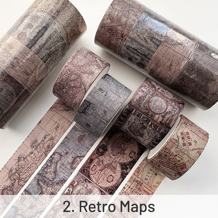 Vintage Maps Posters Washi Tape Set - Premium Decorative Tape for ...