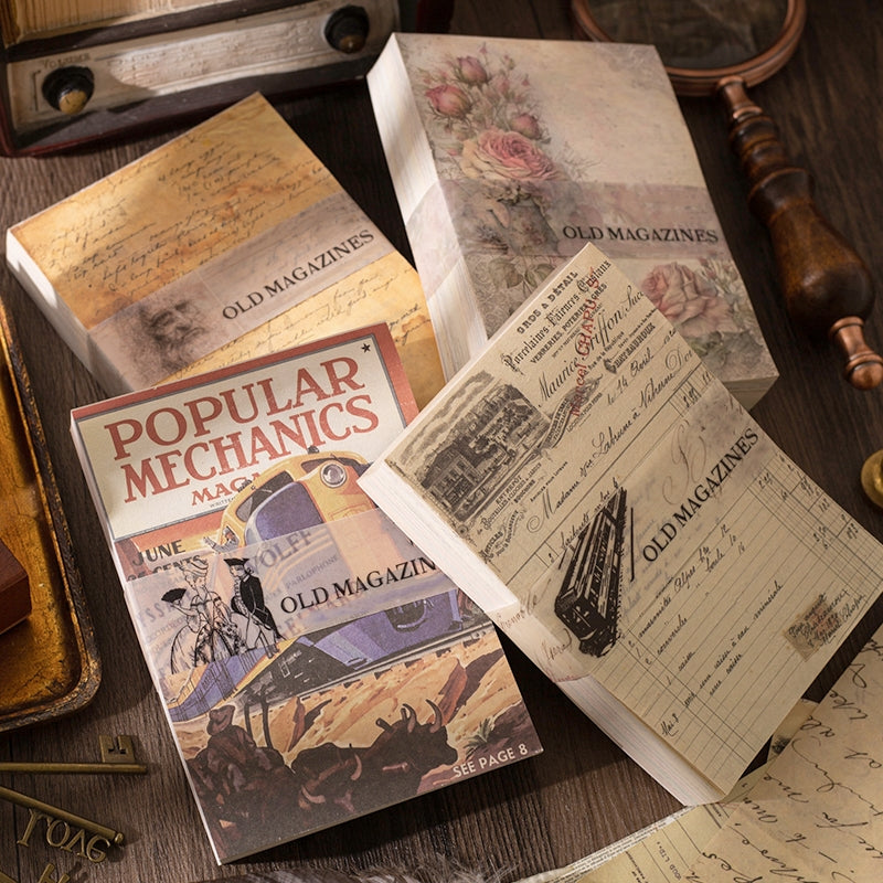 Vintage Old Magazine Scrapbook Paper - 200 Unique Designs in ...