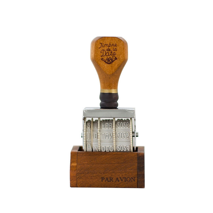 Vintage Zakka Wooden Roller Postmark Date Stamp-Roller Date Stamps ...