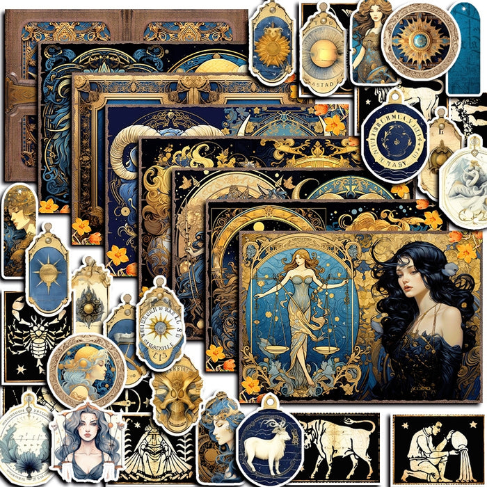 Explore the Stars with Zodiac-Themed Sticker and Scrapbook Paper Pack ...