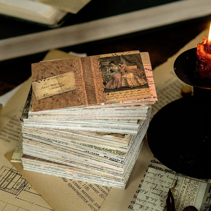 Brief History of Books Vintage Pages Sticker Pack - Antique Book Page ...