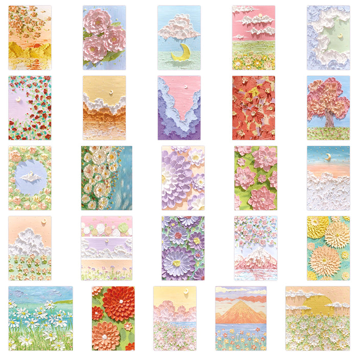 Cute Oil Painting Landscape Vinyl Sticker-Waterproof Sticker|Stamprints
