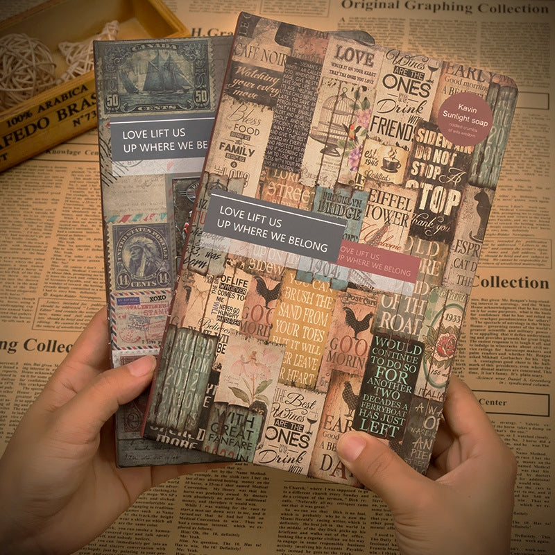 Retro European Illustration A5 Notebook | Stamprints Student Journal