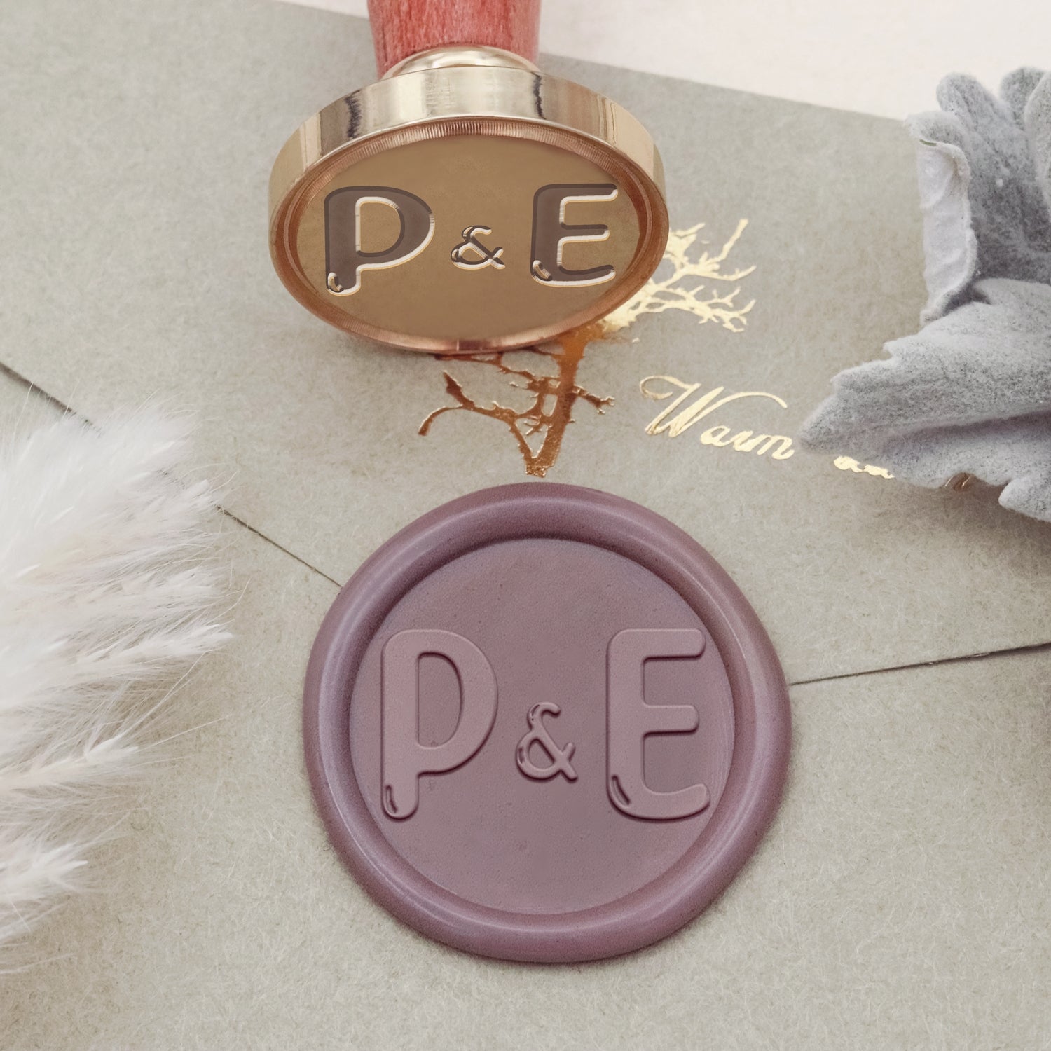 Custom Doodle Font Wax Seal Stamp | Smooth Cartoon Text Design