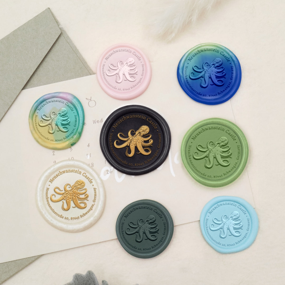 Custom Octopus Wax Seal Stamp - Personalized Address Stamp for ...