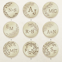 Personalized Botanical Wedding Monogram Wax Seal Stamp | Stamprints