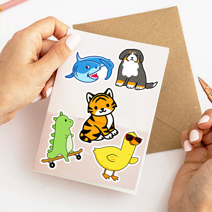 Cute Cartoon Animal Kid Journal Sticker - Journal Decoration | Stamprints