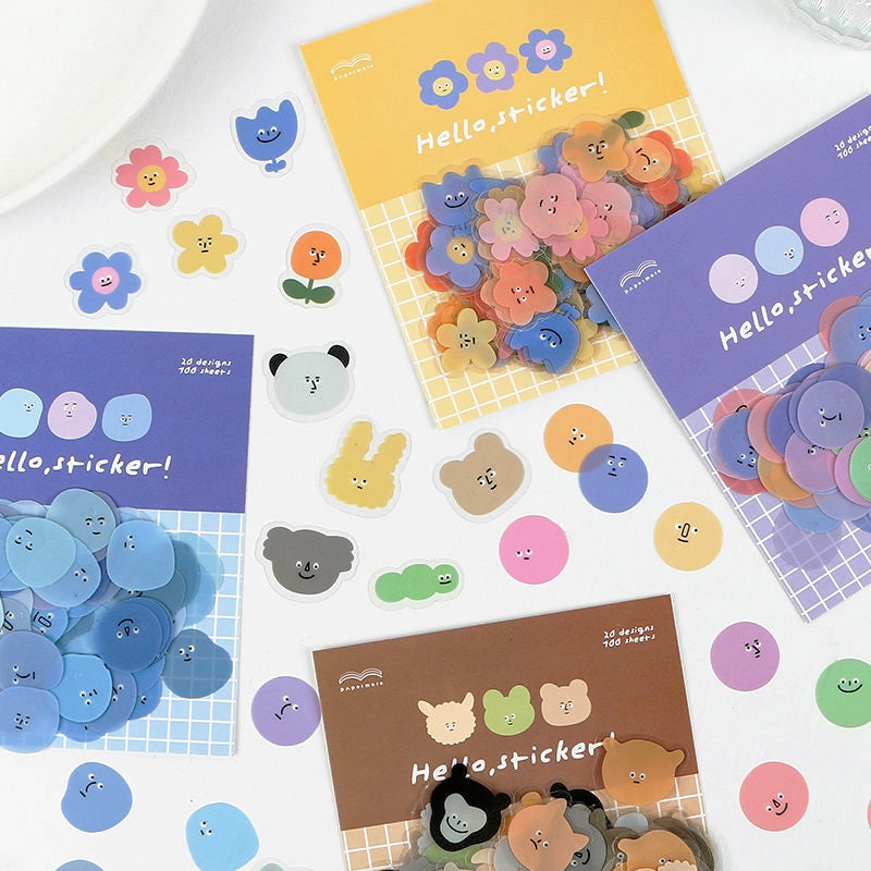 Clear Transparent Mood Monster Sticker Pack | Stamprints