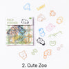 Clear Line Crayon Transparent Stickers | Cute Simple Design | Stamprints