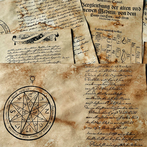Vintage Coffee Dyed Paper for Dark Magic Junk Journals | Stamprints
