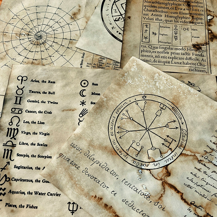 Dark Magic Coffee Dyed Junk Journal Background Paper - Scrapbook Paper ...