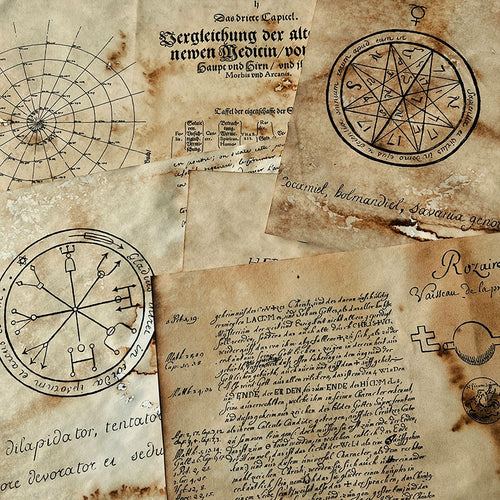 Dark Magic Coffee Dyed Junk Journal Background Paper - Scrapbook Paper ...