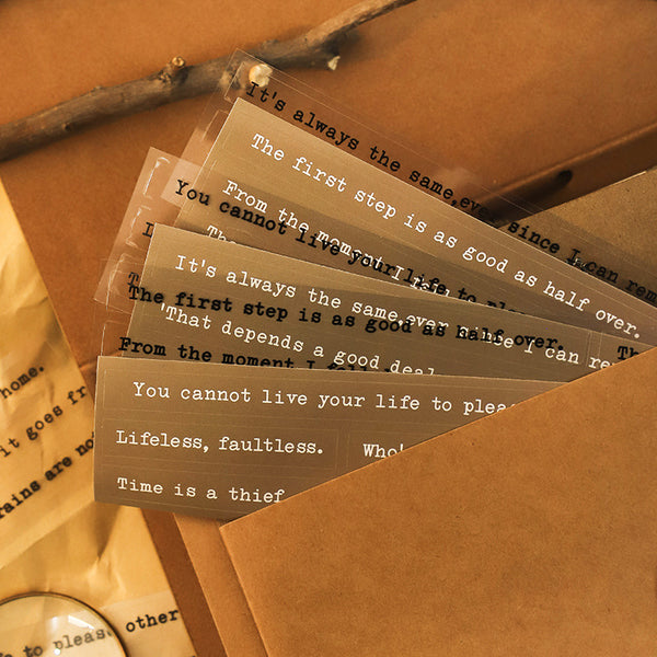 English Words Phrases Long Strip Paper Pack - Journal Paper|Stamprints