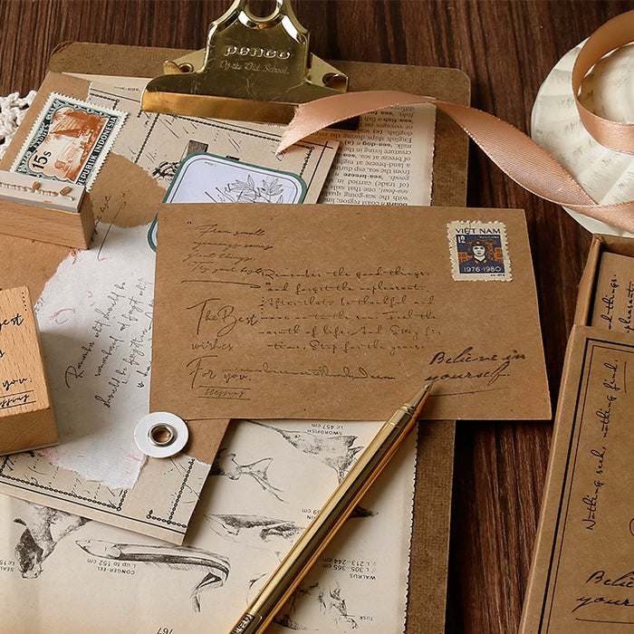 English Words Phrases Wooden Rubber Stamp Set - Ideal for Journaling ...