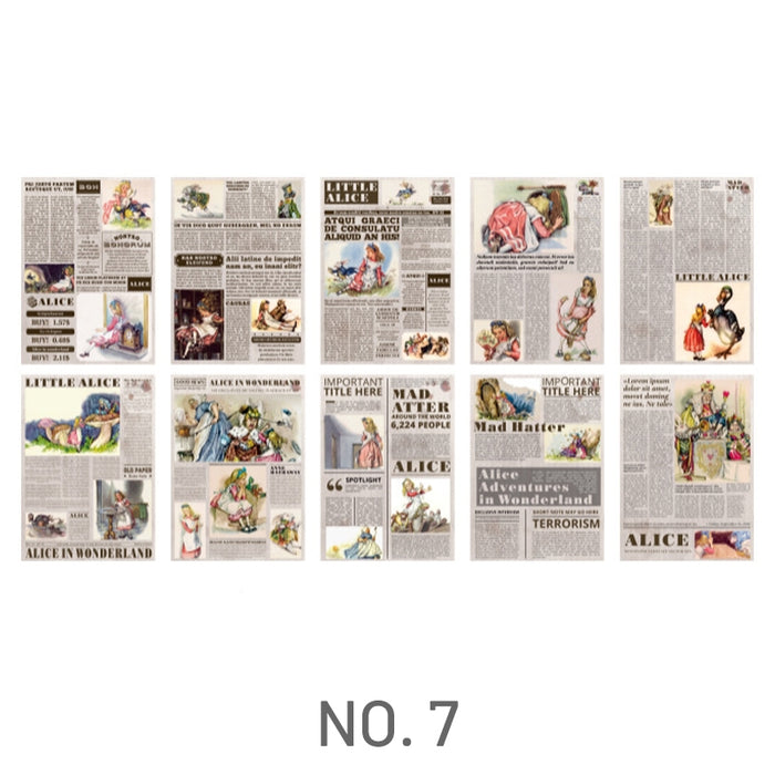 Vintage Fairy Tale Cartoon Character Scrapbook Paper- Deco| Stamprints