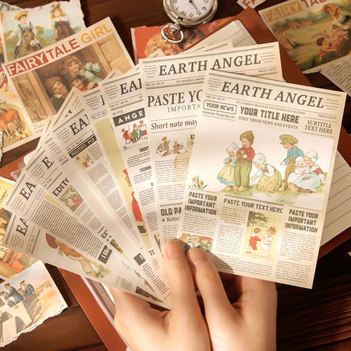 Vintage Fairy Tale Cartoon Character Scrapbook Paper- Deco| Stamprints