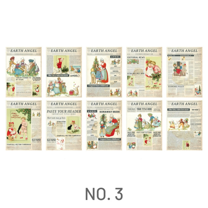 Vintage Fairy Tale Cartoon Character Scrapbook Paper- Deco| Stamprints