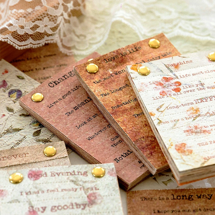 Floral Artistic English Text Strip Scrapbook Paper Book - Journal Paper ...