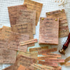 Vintage Floral Text Strip Scrapbook Paper Book | Stamprints