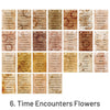 Vintage Floral Text Strip Scrapbook Paper Book | Stamprints