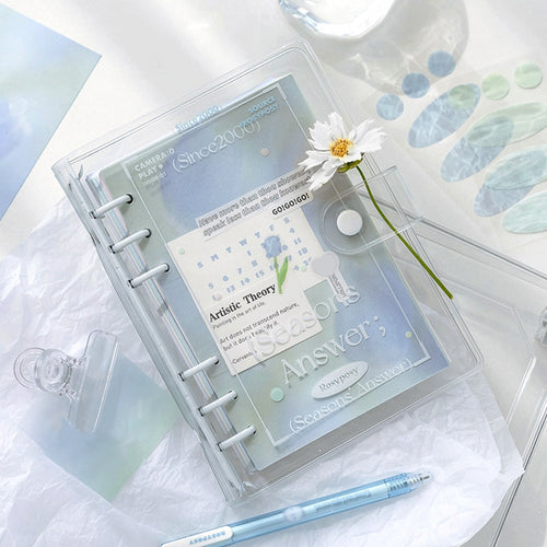Four Seasons Scenery Clear Vinyl Binder Notebook - Journal | Stamprints