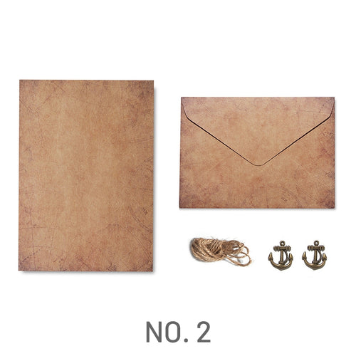 Vintage Kraft Paper A5 Letter Paper Envelope Stationery Set|Stamprints