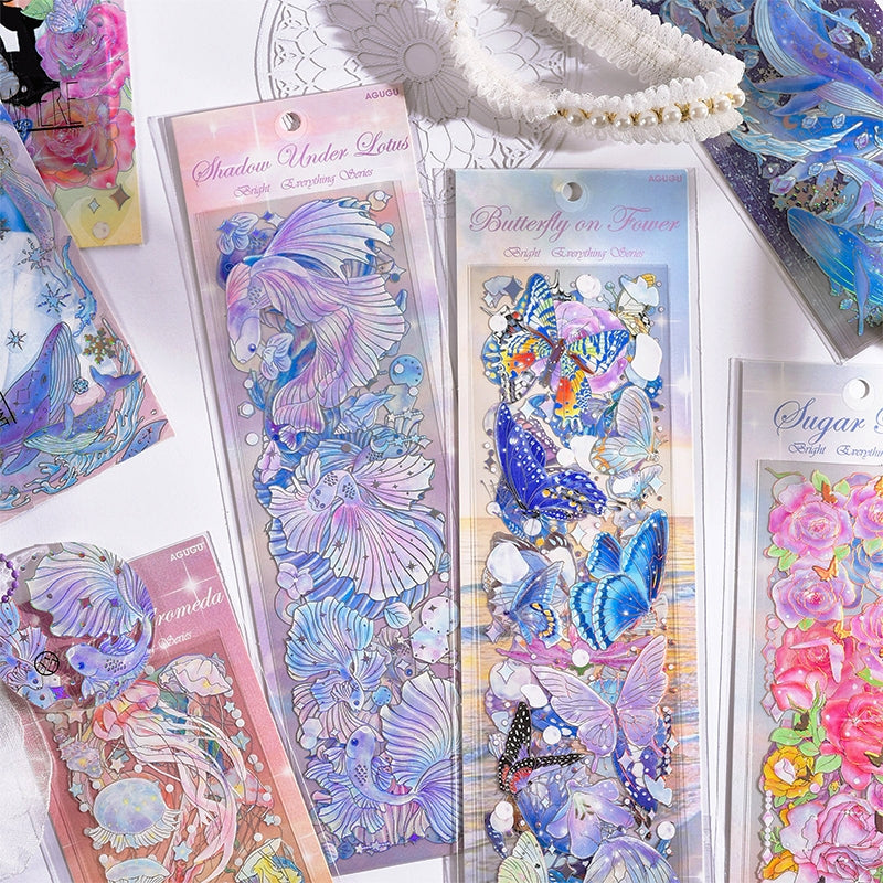 Rose Butterfly Goo Card Deco Stickers | Create Stunning Crafts