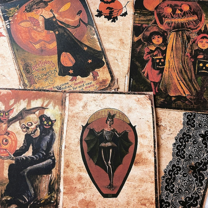 Spook Up Your Journal with Retro Dark Halloween Horror Large Size ...