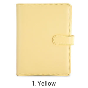 Minimalist PU Leather Macaron Notebook with Loose Leaf Design | Stamprints