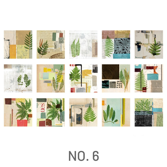 Square Vintage Floral Plant Scrapbook Paper Book- Journal | Stamprints