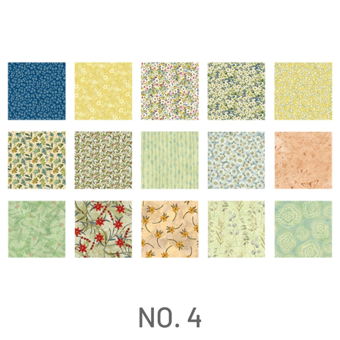 Square Vintage Floral Plant Scrapbook Paper Book- Journal | Stamprints