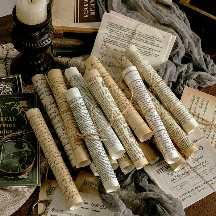 Medieval Book Collection Retro English Newspaper Music Score Scrapbook ...