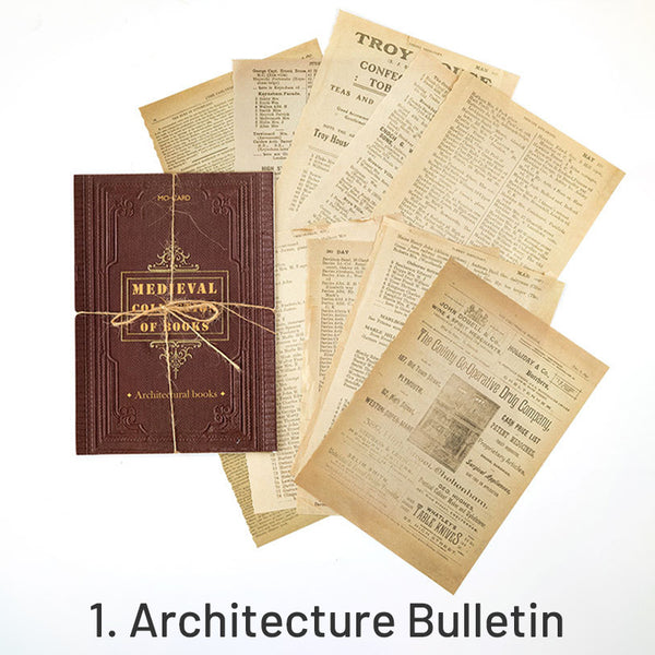 Medieval Book Collection Retro English Newspaper Music Score Scrapbook ...