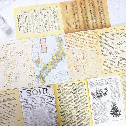 Vintage Old Book Pages Text Scrapbook Paper & Journal Paper|Stamprints