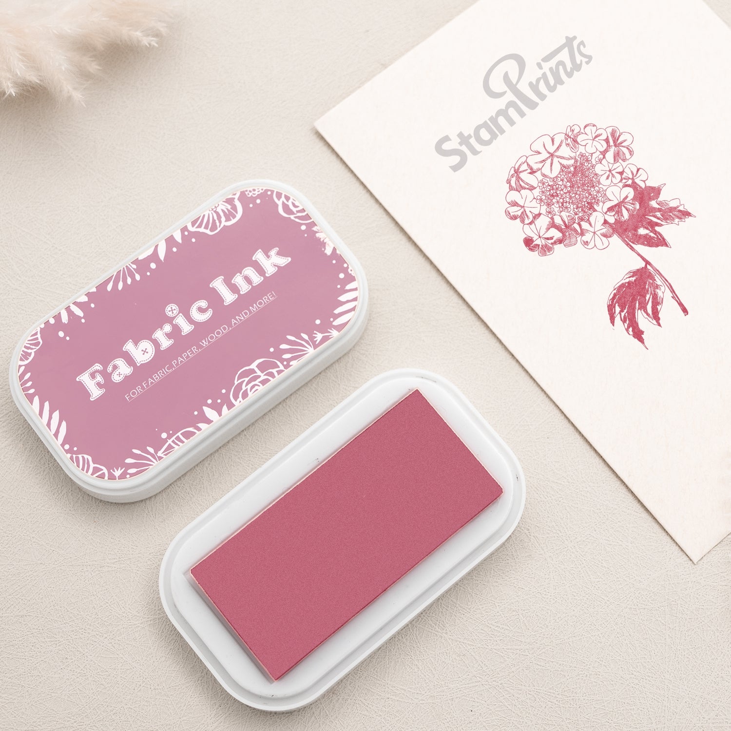 Rose Ash Oil-Based Fabric Ink Pad for Permanent Textile Stamping ...