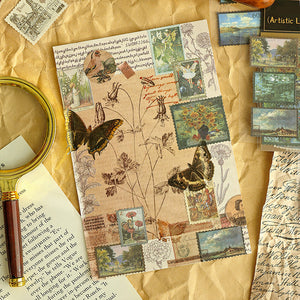 Vintage Messenger Retro Stamp Stickers for Journal | Stamprints