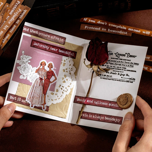 Poems and Letters Vintage English Long Strip Border Sticker Pack - Add ...