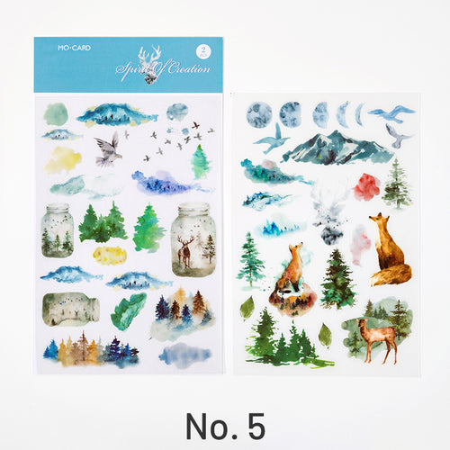 Refreshing Nature Plant PVC Transfer Sticker - DIY Decals| Stamprints