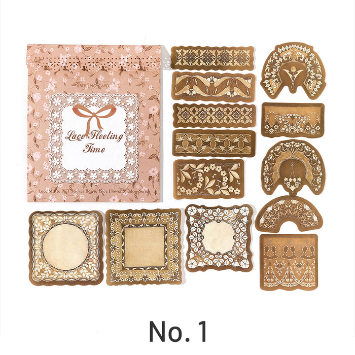 Retro Artistic Lace Decorative Background Frame Sticker Pack-Decorative ...