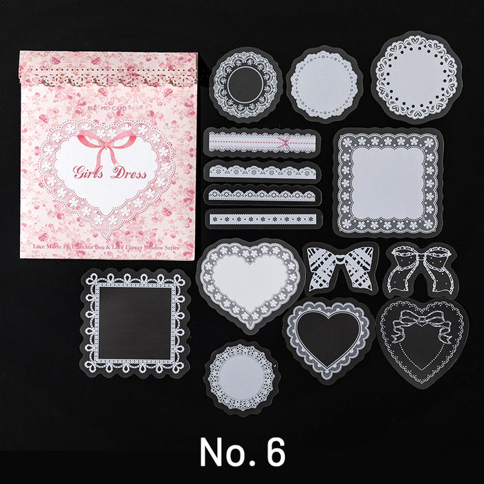 Retro Artistic Lace Decorative Background Frame Sticker Pack-Decorative ...