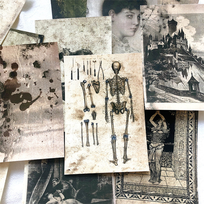 Retro Dark Skull Junk Journal Scrapbook Paper - Journal | Stamprints