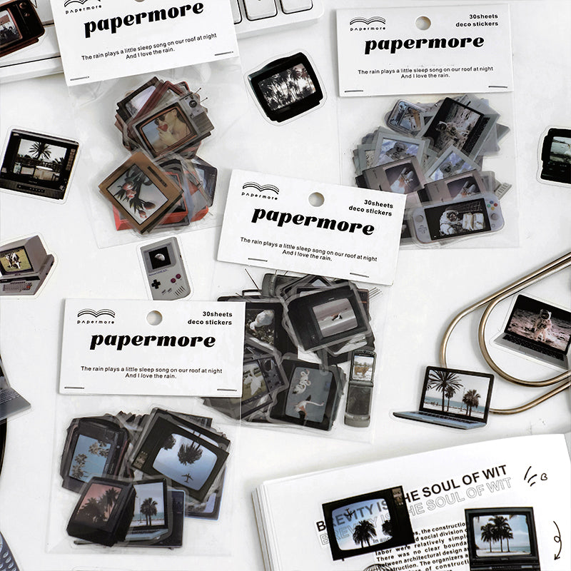 Retro Projection Booth Clear Stickers | Vintage Cinema Collection ...