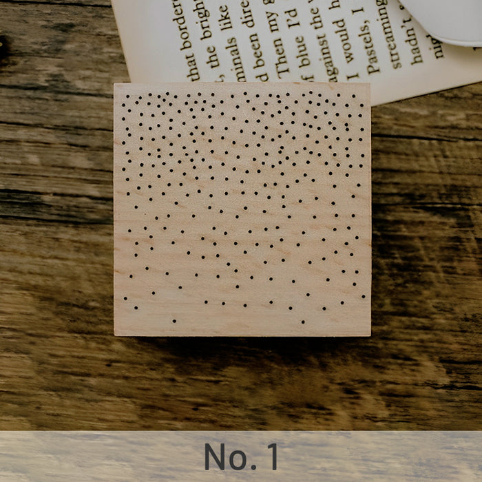 Simple Basic Circle Dot Wooden Rubber Stamp - Wood Stamp | Stamprints