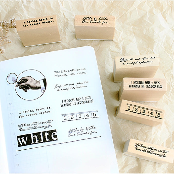 Simple Design Circle Plaid Numbers Letters Rubber Stamp - Stamprints