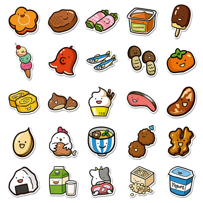 Cute Fruit Vegetable Food PVC Sticker Pack-Sticker for Kids|Stamprints