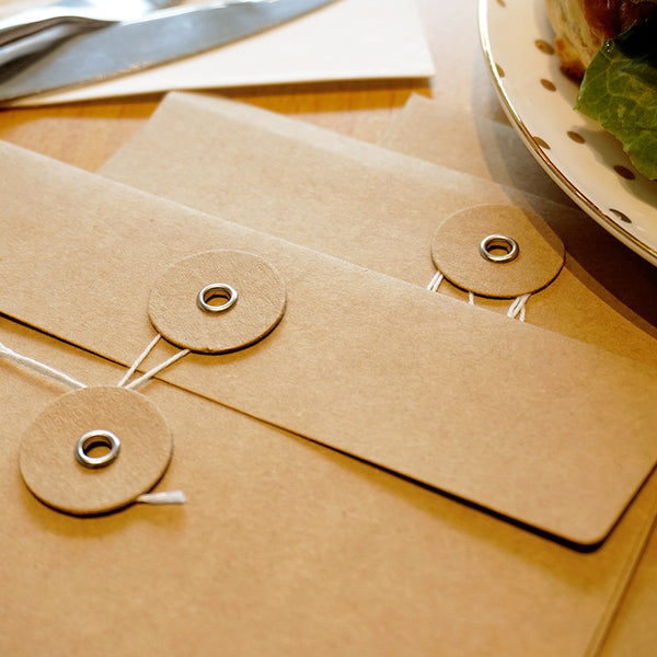 Simple Retro String Tie Kraft Envelope File Folder-File Bag|Stamprints