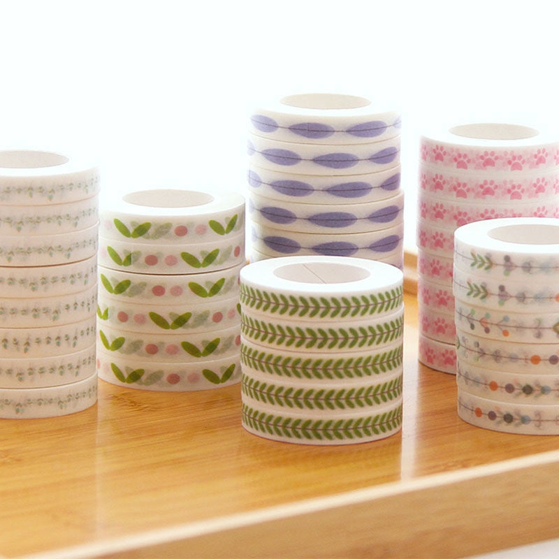 Fresh Narrow Edge Decorative Tape | Stamprints Washi Collection