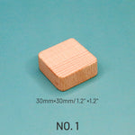 Premium Square Solid Wood Handle - Stamprints Craft Supplies