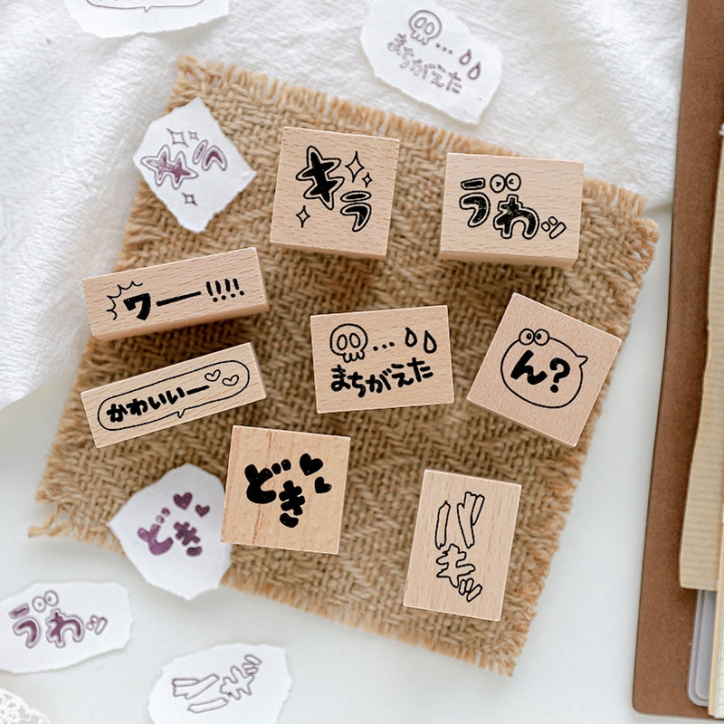 Setem Emosi Jepun | Set Cap Getah Kawaii yang Comel